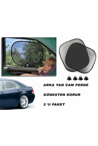 Perde Yan Cam Düz Siyah Vantuzlu Perde Yan Cam Düz Siyah Vantuzlu