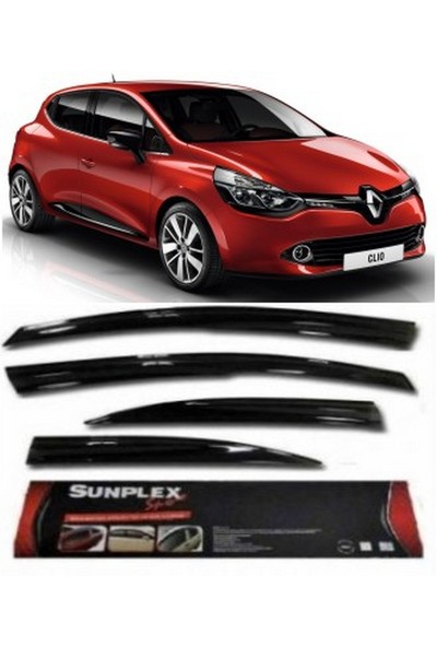 4 Lü Renoult Clio 4 Sport Style Mügen Sunplex Cam Rüzgarlığı