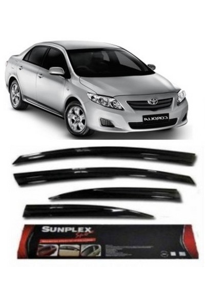 4 Lü Toyota Corolla 2007-2013 Ön-Arka Sport Stlye Sunplex Cam Rüzgarlığı 4 Lü Toyota Corolla 2007-2013 Ön-Arka Sport Stlye Sunplex Cam Rüzgarlığı
