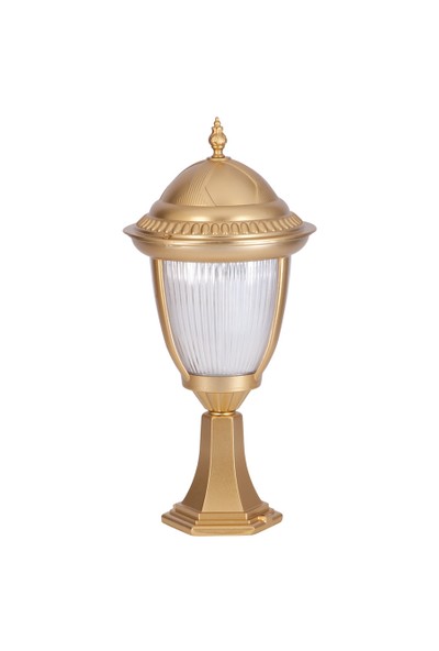 Şanlı Aliminyum Lens Camlı Altın Yaldız Boyalı Fener Set Üstü Şanlı Aliminyum Lens Camlı Altın Yaldız Boyalı Fener Set Üstü