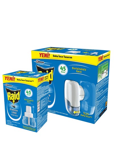 Raid Elektro Likit Makine + 90 Gecelik Yedek Raid Elektro Likit Makine + 90 Gecelik Yedek