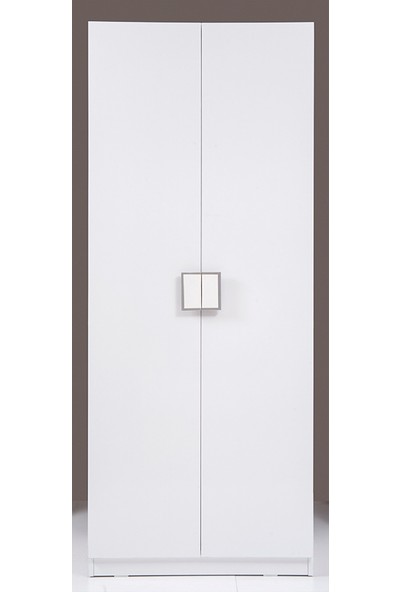 Kenyap Plus 812423 Stella 2 Kapaklı Gardırop - Beyaz Kenyap Plus 812423 Stella 2 Kapaklı Gardırop - Beyaz