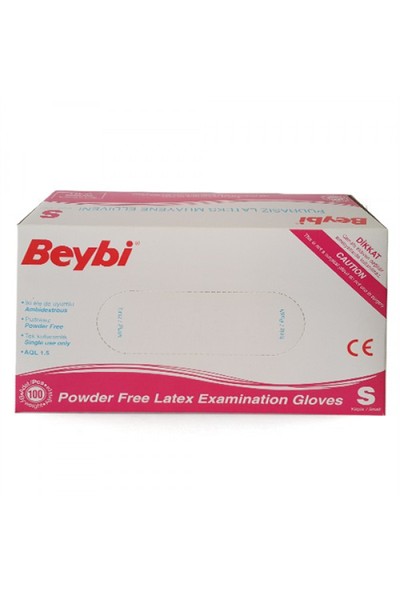 Beybi Pudrasız Lateks Eldiveni (100 Lü Paket ) S