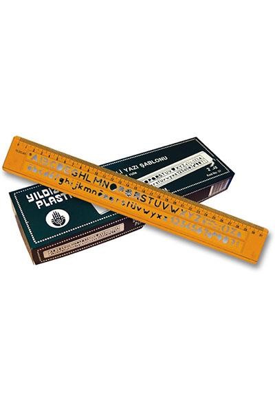Yıldızlar 30 Cm. Harf Şablonlu Cetvel Kod.037