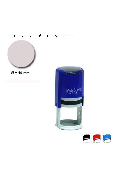 Mobistamps Kaşe Yuvarlak R-40 Siyah Keçeli