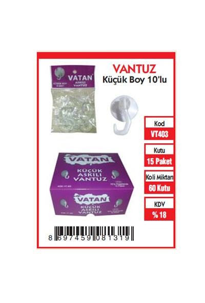 Vatan Vantuz Küçük 10 Lu Vt403