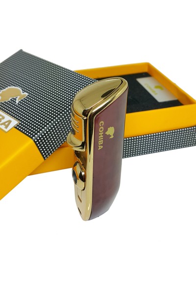 Cohiba 3 Pürmüz Alevli Kırmızı Puro Çakmağı dc93 Cohiba 3 Pürmüz Alevli Kırmızı Puro Çakmağı dc93