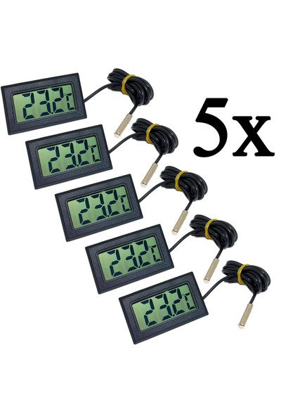 5 Adet İç veya Dış Mekan Mini Dijital Sıcaklık Ölçer thr143-5