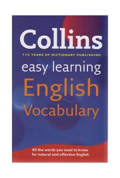 Collins Easy Learning English Vocabulary Collins Easy Learning English Vocabulary