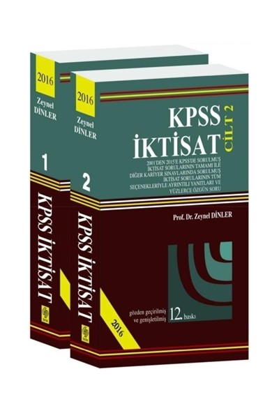 KPSS İktisat 2016 - 2 Cilt Takım - Zeynel Dinler