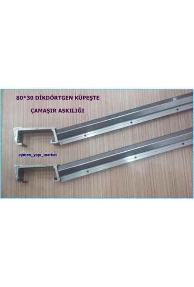 Balkon Çamaşır Kurutma Askısı Dikdörtgen Küpeşte 80*30