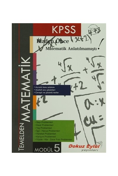 KPSS Temelden Matematik Modül 5 KPSS Temelden Matematik Modül 5