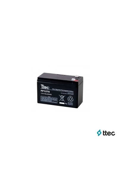 T.Tec Plus 12V 7Ah Bakımsız Kuru Akü