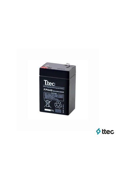T.Tec Plus 6V 4Ah Bakımsız Kuru Akü