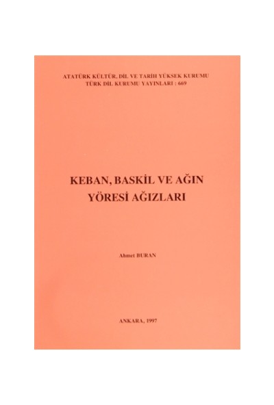 Keban, Baskil ve Ağın Yöresi Ağızları