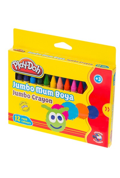Play-Doh 12 Renk Jumbo Crayon Karton Kutu 11mm Play-Doh 12 Renk Jumbo Crayon Karton Kutu 11mm