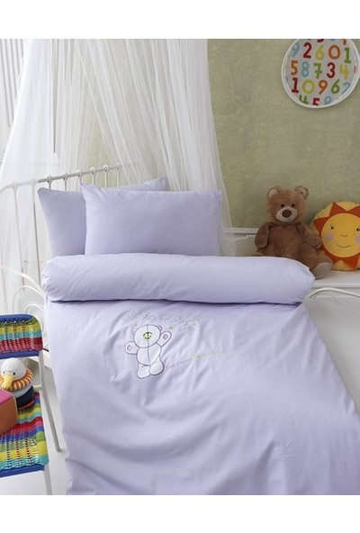 Aqua Baby Oyuncak Ayı Nakışlı Bebek Nevresim Takımı