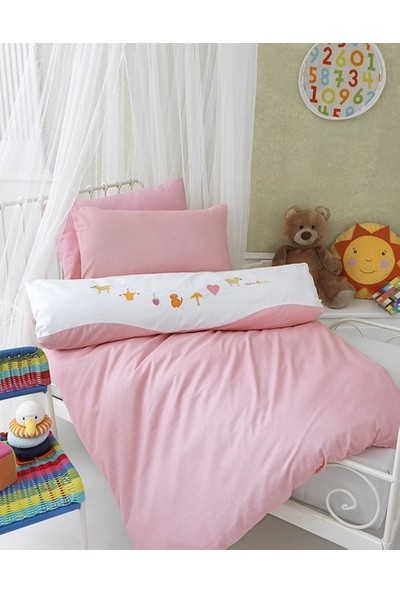 Aqua Baby Dalgalı Köpek Nakışlı Bebek Nevresim Takımı