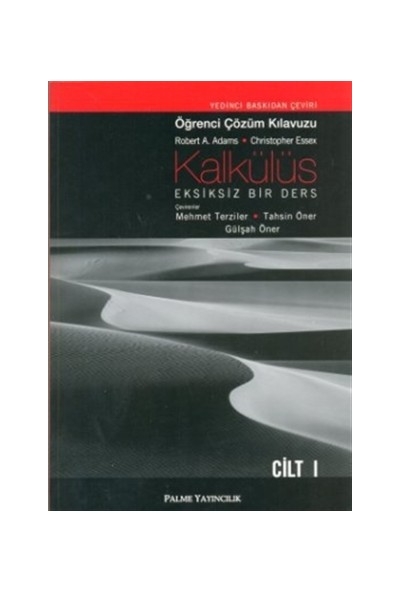 Kalkülüs Eksiksiz Bir Ders Öğrenci Çözüm Klavuzu Cilt I