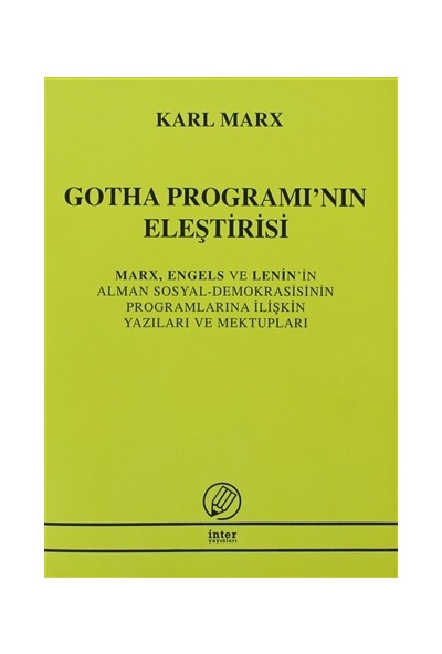 Gotha Programını'nın Eleştirisi Gotha Programını'nın Eleştirisi
