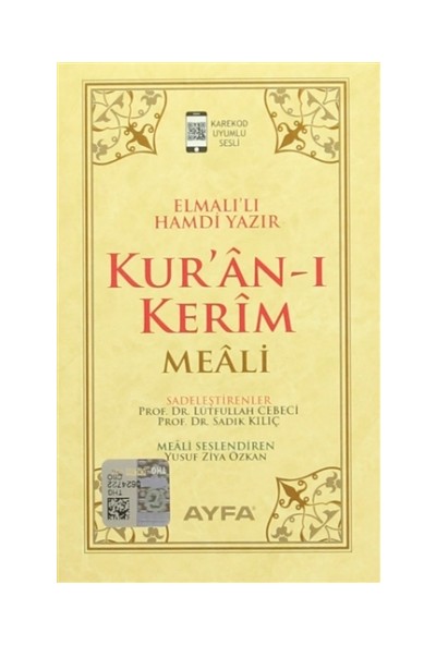 Kur'an-ı Kerim Meali Cep Boy (Ayfa 108) - Elmalılı Muhammed Hamdi Yazır Kur'an-ı Kerim Meali Cep Boy (Ayfa 108) - Elmalılı Muhammed Hamdi Yazır