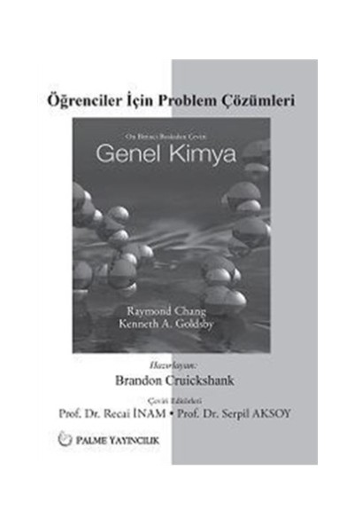 Öğrenciler İçin Problem Çözümleri Genel Kimya (Chang) Öğrenciler İçin Problem Çözümleri Genel Kimya (Chang)