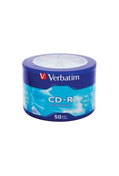 Verbatim Cd-R 700Mb 80 Dakika 52X Hızında 50'Li Spindle Verbatim Cd-R 700Mb 80 Dakika 52X Hızında 50'Li Spindle