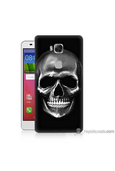 Teknomeg Huawei Gr5 Kapak Kılıf Kurukafa Baskılı Silikon