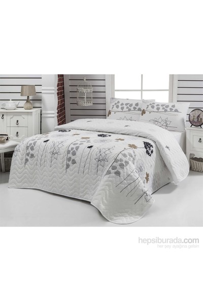 Eponj Home Kapitone Yatak Örtüsü Seti Çift Kişilik Atlantis Beyaz Eponj Home Kapitone Yatak Örtüsü Seti Çift Kişilik Atlantis Beyaz