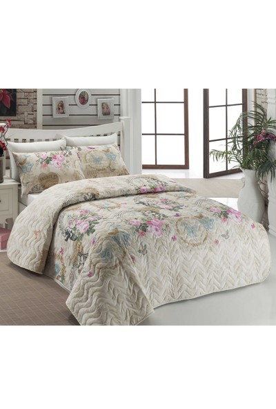 Eponj Home Angel Kapitone Çift Kişilik Yatak Örtüsü Seti Bej Eponj Home Angel Kapitone Çift Kişilik Yatak Örtüsü Seti Bej