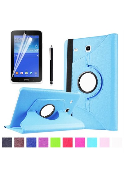 Kılıfland Samsung Galaxy Tab 3 Lite Kılıf 360 Standlı Turkuaz+Film+Kalem