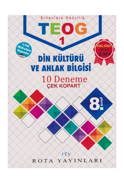 Rty Rota Yayınları 8. Sınıf Teog 1 Din Kültürü Ve Ahlak Bilgisi 10 Deneme Çek Kopart Rty Rota Yayınları 8. Sınıf Teog 1 Din Kültürü Ve Ahlak Bilgisi 10 Deneme Çek Kopart