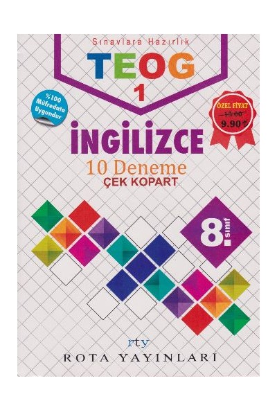 Rty Rota Yayınları 8. Sınıf Teog 1 İngilizce 10 Deneme Çek Kopart Rty Rota Yayınları 8. Sınıf Teog 1 İngilizce 10 Deneme Çek Kopart