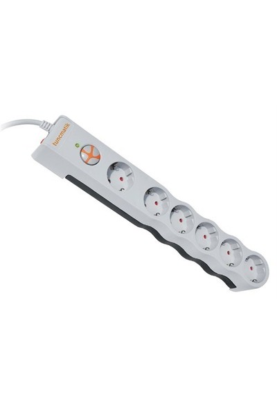 Tunçmatik Enerji Koruma Prizi Powersurge 6'lı Beyaz 1050 JOULE (TSK6135) Tunçmatik Enerji Koruma Prizi Powersurge 6'lı Beyaz 1050 JOULE (TSK6135)