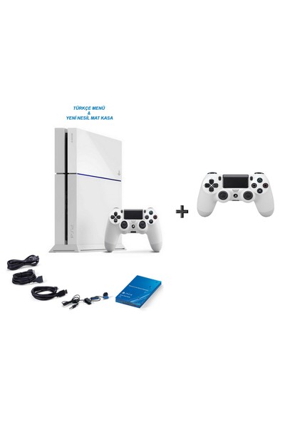 Sony Playstation 4 500 Gb Beyaz Oyun Konsolu + 2. Kol Sony Playstation 4 500 Gb Beyaz Oyun Konsolu + 2. Kol