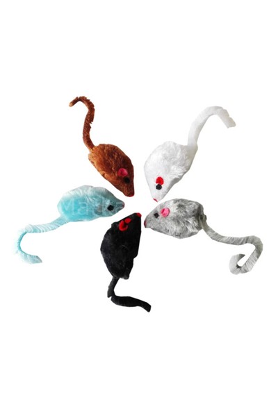 Peluş Tüylü Fare Kedi Oyuncağı 12*5*2 cm 3 Adet Renkli Peluş Tüylü Fare Kedi Oyuncağı 12*5*2 cm 3 Adet Renkli
