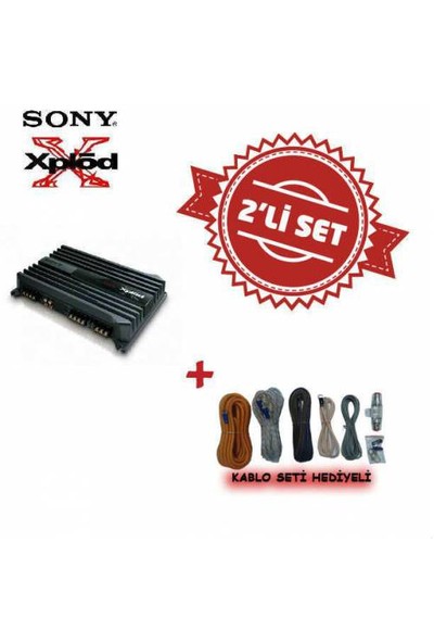Sony XM-N1004 4 kanal Amfi ile Kablo Seti Sony XM-N1004 4 kanal Amfi ile Kablo Seti