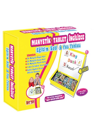 Diytoy 1147 Manyetik Tablet İngilizce Seti Diytoy 1147 Manyetik Tablet İngilizce Seti