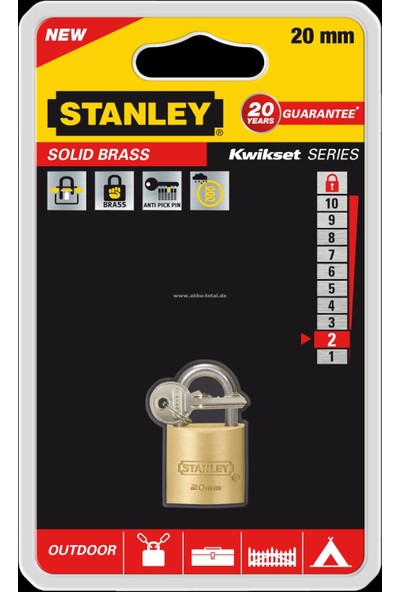 Stanley 20Mm Kısa Asma Kilit S742-028