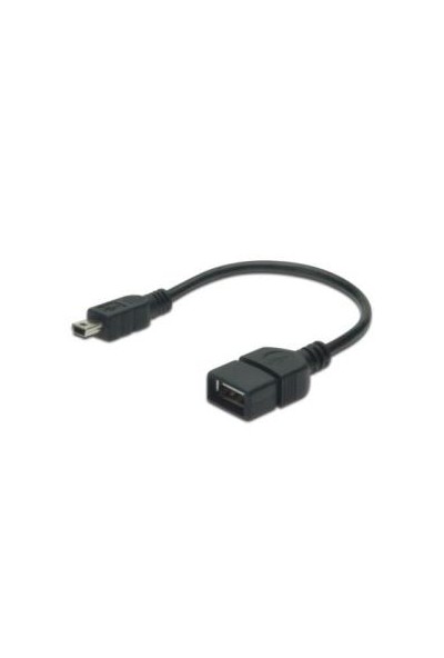 Usb On-The-Go (Otg) Kablosu, 0,20 Metre, Awg 28, Usb A, Dişi - Mini Usb B, 5-Pin, Erkek Usb On-The-Go (Otg) Kablosu, 0,20 Metre, Awg 28, Usb A, Dişi - Mini Usb B, 5-Pin, Erkek
