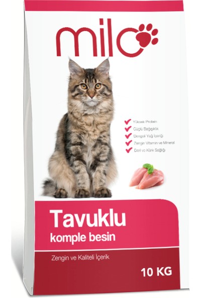 Milo Tavuk Etli Kedi Maması 10 kg Milo Tavuk Etli Kedi Maması 10 kg