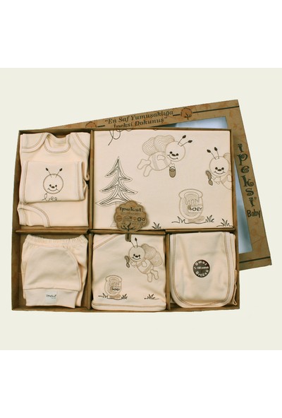 İpeksi Bebek Hastane Çıkışı 11 Parça Organik Zıbın Seti