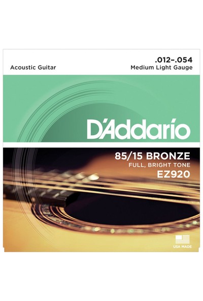 Daddarıo Ez920 012 Akustik Gitar Teli 85-15 Med Lıte