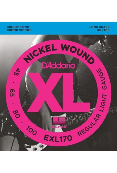 D'Addario EXL170 Long Scale Bas Gitar Teli (45-100) D'Addario EXL170 Long Scale Bas Gitar Teli (45-100)