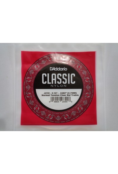 D'Addario J2701 Normal Tension Tek Klasik Gitar Teli (E) D'Addario J2701 Normal Tension Tek Klasik Gitar Teli (E)