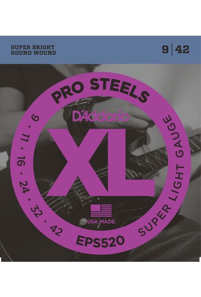 Daddarıo Eps520 Elektro Tel Seti 09 Prosteel Super Light 0.9 Set Daddarıo Eps520 Elektro Tel Seti 09 Prosteel Super Light 0.9 Set