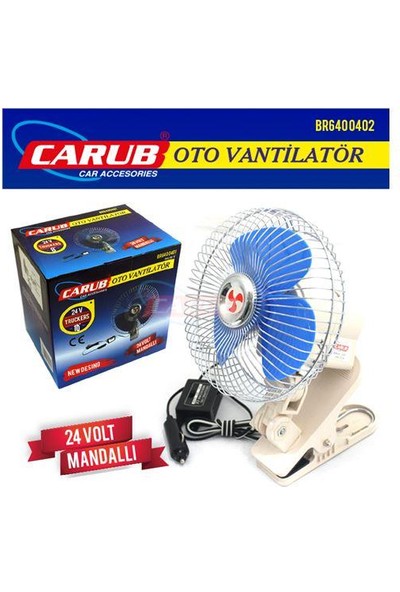 Carub Vantilatör 24V 10 İnch Mandallı Net