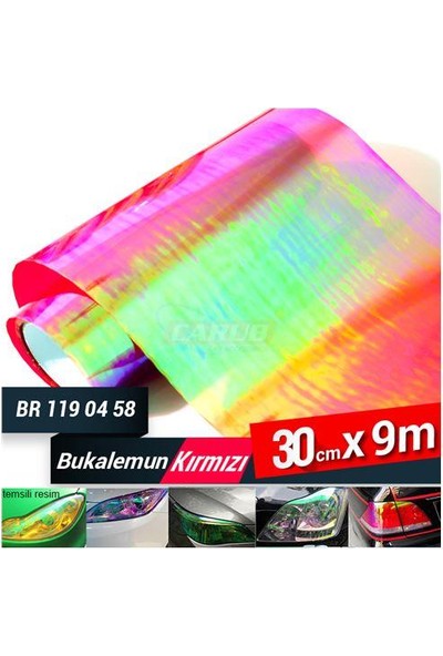 Carub Far-Stop Filmi Bukalemun 30Cmx9M Kırmızı