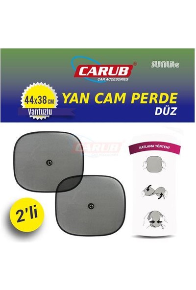Carub Güneşlik Perde Yan Cam Düz Siyah Vantuzlu Carub Güneşlik Perde Yan Cam Düz Siyah Vantuzlu