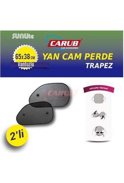 Carub Perde Yan Cam Trapez Düz Siyah Vantuzlu Carub Perde Yan Cam Trapez Düz Siyah Vantuzlu